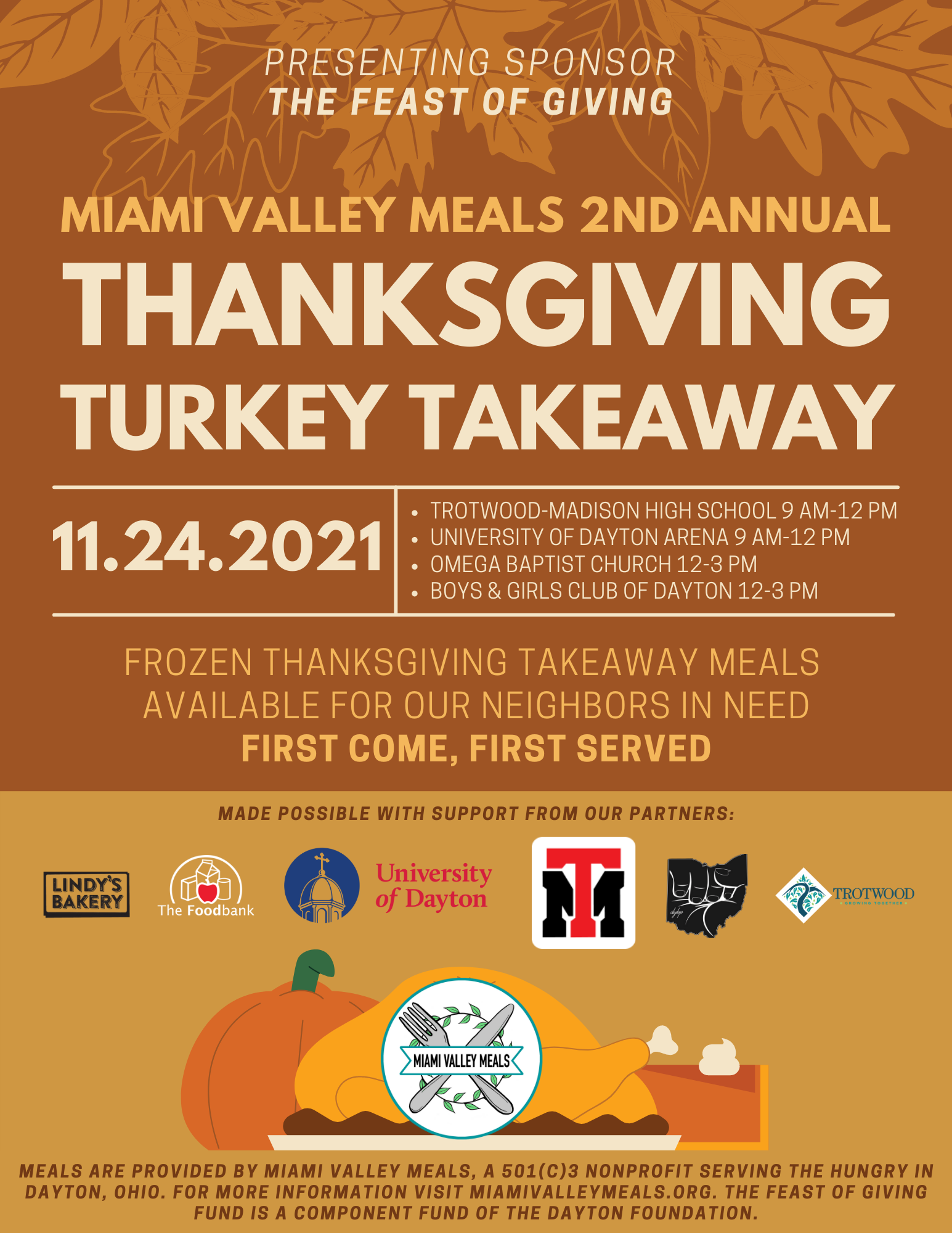 Miami Valley Meals Turkey Takeaway Event - Trotwood, Ohio