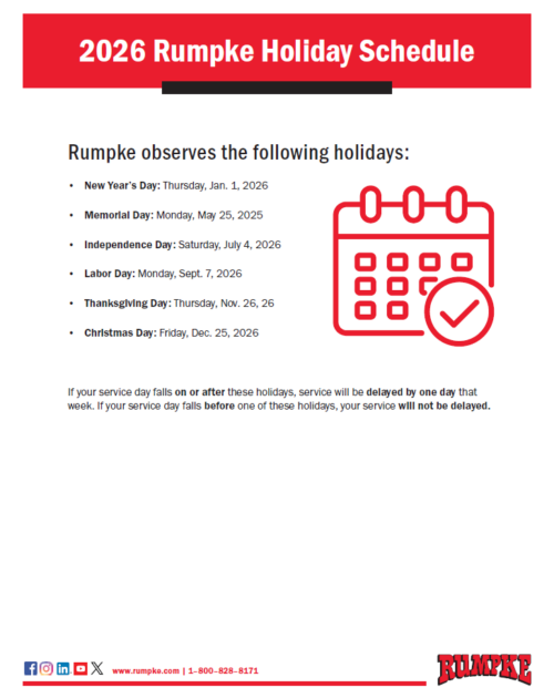 Rumpke Waste Collection One-Day Delay (12/25/25) - Trotwood, Ohio